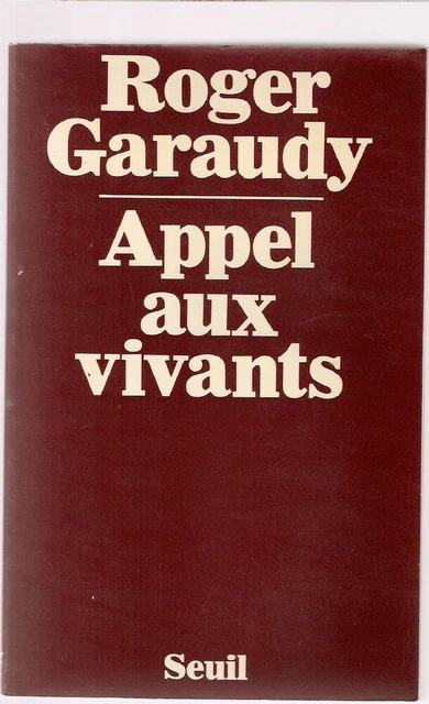 APPEL AUX VIVANTS | Roger Garaudy | Bon état EUR 50,40 - PicClick FR