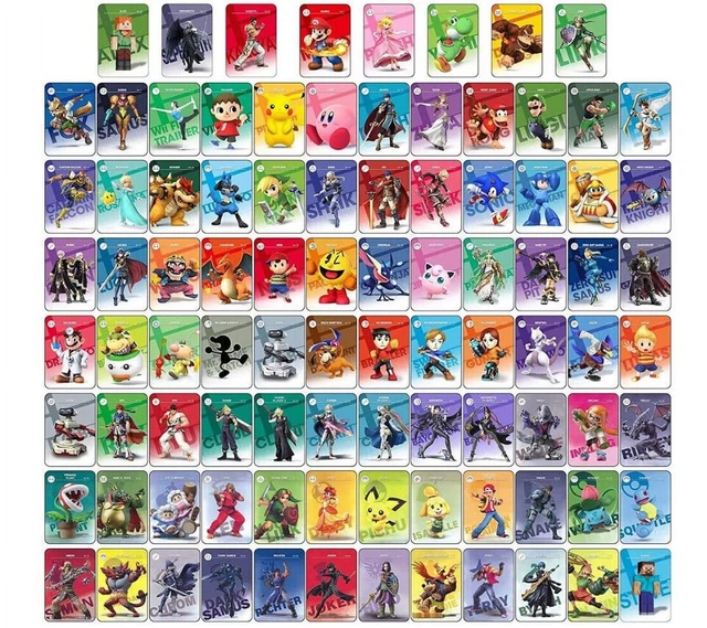 FOR NINTENDO SWITCH Wii U 95PCS Super Smash Bros. Ultimate PVC NFC ...
