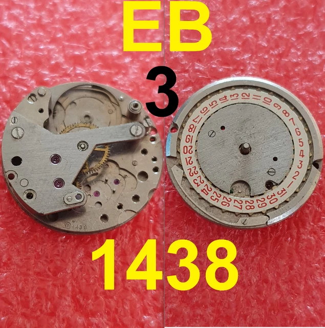 MOVIMENTO CAL. EB 1438 movement manual old watch for parts not working ...