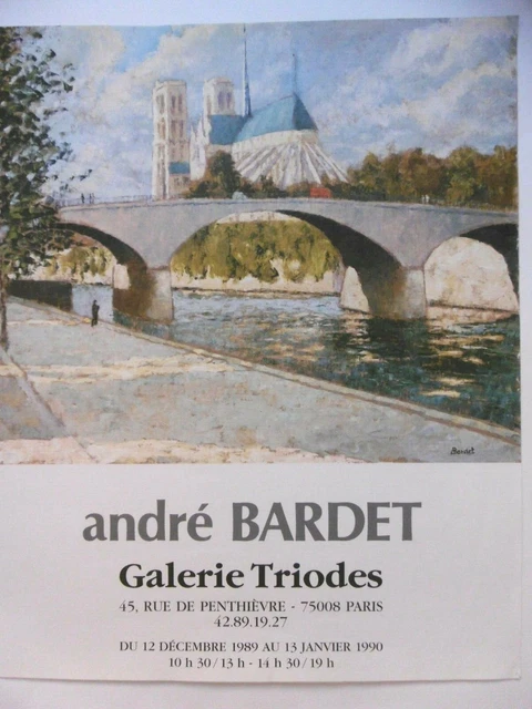 BARDET ANDRÉ NOTRE DAME PARIS Cathédrale Affiche 89 Pont Seine Clermont ...