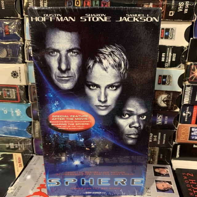 SPHERE 1998 VHS New Sharon Stone Samuel L. Jackson Dustin Hoffman Sci ...