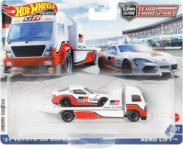 HOT WHEELS TEAM TRANSPORT '21 TOYOTA GR SUPRA & AERO LIFT #37 GRK65 EUR ...