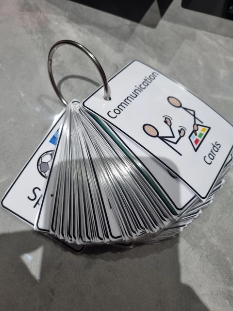 COMMUNICATION FLASH CARDS, PECS, visual aid £7.99 - PicClick UK