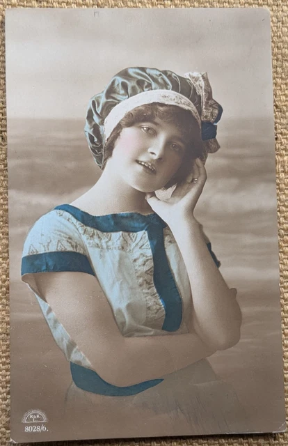 PRETTY BATHING BELLE Glamour Woman, Tinted Real Photo Regel & Krug ...