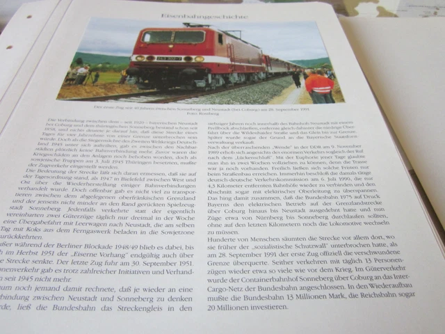 DEUTSCHES EISENBAHN ARCHIV 3 Geschichte 1274n Grenze Sonneberg Neustadt ...