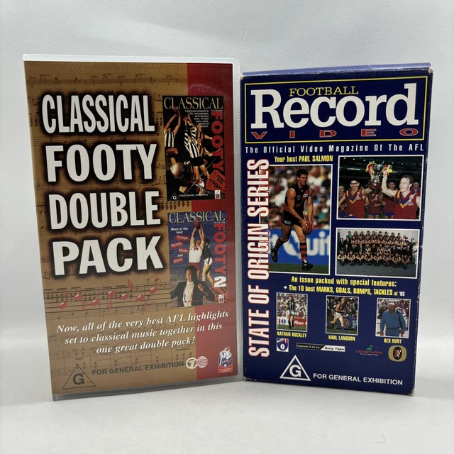 AFL CLASSICAL FOOTY Volume 1 & 2 Double Pack & Football Record Video ...