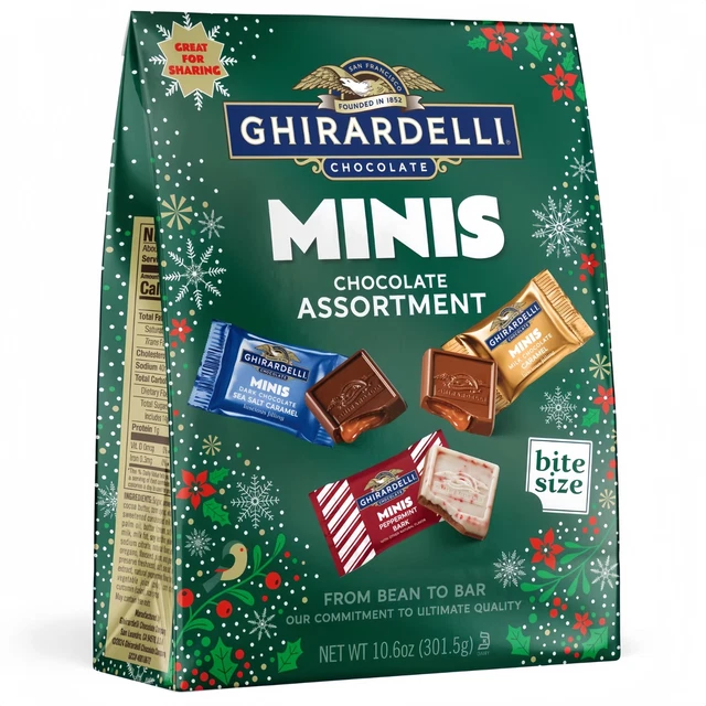GHIRARDELLI SQUARES MINI Chocolate Assortment Bite Size 301g Bag USA ...