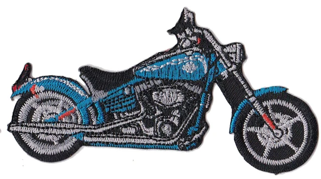 BIKER MOTORCYCLE PATCH harley crest coat of arms heat sticker patch £3. ...