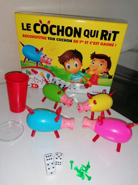 LE COCHON QUI rit (4 COCHONS) COMPLET Jeu de société 4+ 2 et 4 joueurs ...