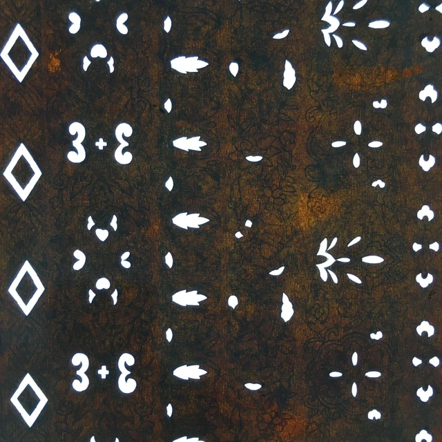 ANTIQUE JAPANESE KATAGAMI Paper Kimono Stencil Katazome Geometric ...