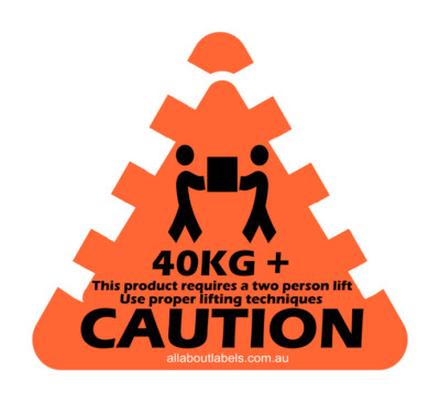 WEIGHT WARNING LABELS/STICKERS for Cartons/Freight 40kg+ Workplace ...