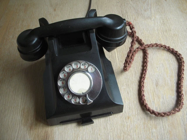 VINTAGE BAKELITE TELEPHONE and Wall Mount Extension Bell £89.12 ...