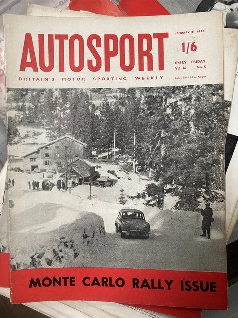 AUTOSPORT MAGAZINE 31 January 1958 Monraisse Renault Wins Monte Carlo ...