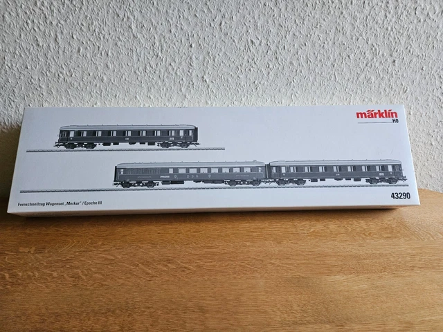 MÄRKLIN 43290 FERNSCHNELLZUG Wagenset "Merkur" 3-Teilig H0 EUR 128,00 ...