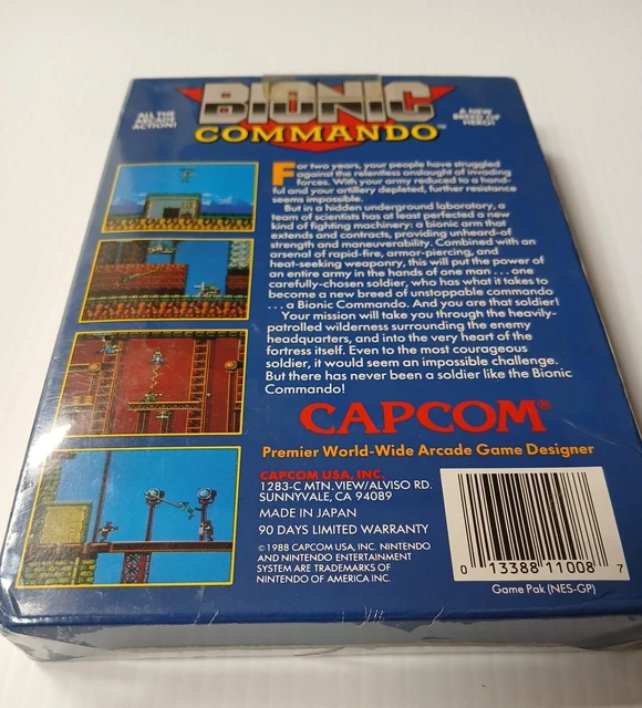 BIONIC COMMANDO 1988 Nes Nintendo N*O*S* Game Sealed/UN-OPENED ORIGINAL ...