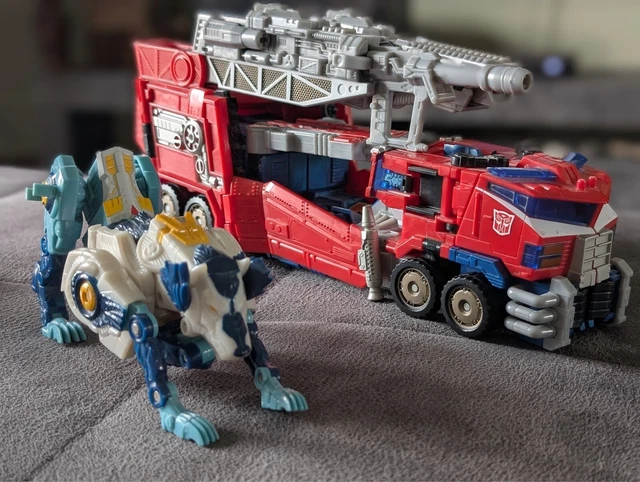 TRANSFORMER HASBRO OPTIMUS Prime + Cybertron Snarl Fang Wolf 2004 EUR ...