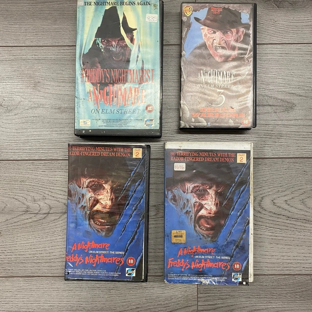 4 X FREDDY’S nightmare Horror VHS Tapes Collectible Rare Ex Rental Set ...