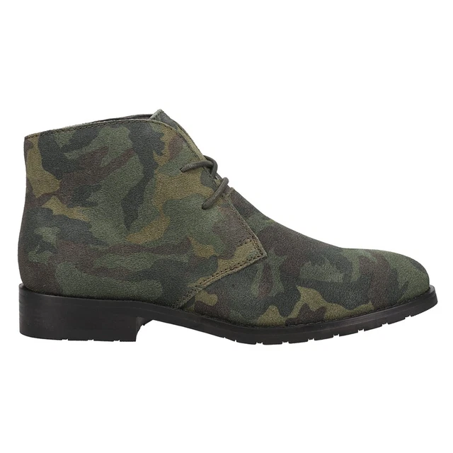DINGO OPIE CAMO Round Toe Chukka Mens Green Casual Boots DI208-CMO £26. ...