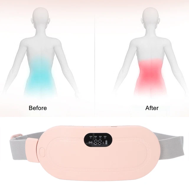 MENSTRUAL HEATING BELT Hot Compress Relieve Pain Lower Back Waist ...