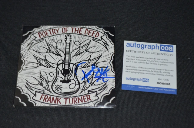 FRANK TURNER FIRMATO autografo di persona COPERTINA CD INCLUSA Poesia ...