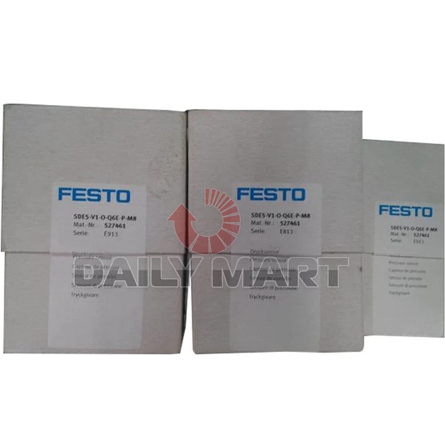 NEW FESTO SDE5-V1-O-Q6E-P-M8 Pressure Switch Sensor for Vacuum with M8 ...