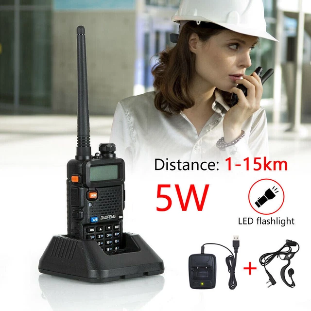 BAOFENG UV-5R VHF/UHF Dual Band Two Way Ham Radio Walkie Talkie Transceiver UK £17.79 - PicClick UK