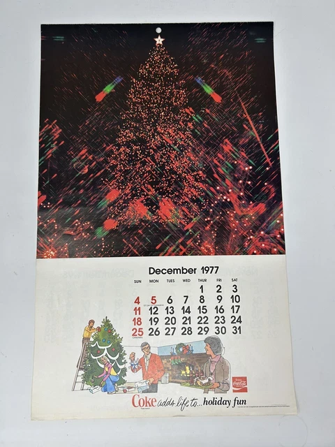 COCA COLA COKE 1977/1978 Calendar Coke Adds Life to .... $14.95 ...