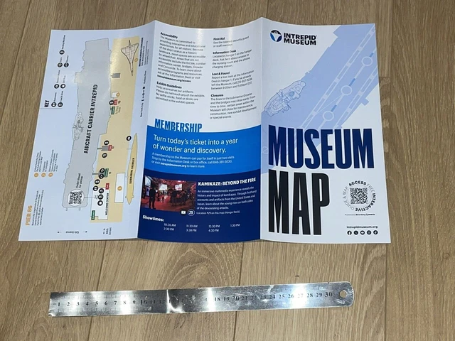 MUSEUM MAP USS Intrepid New York City USNavy Aircraft Carrier Concorde ...