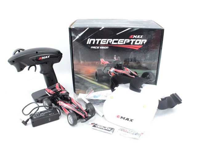 EMAX INTERCEPTOR RACE Vision Race RC Car with Camera Kit Goggles Boxed ...