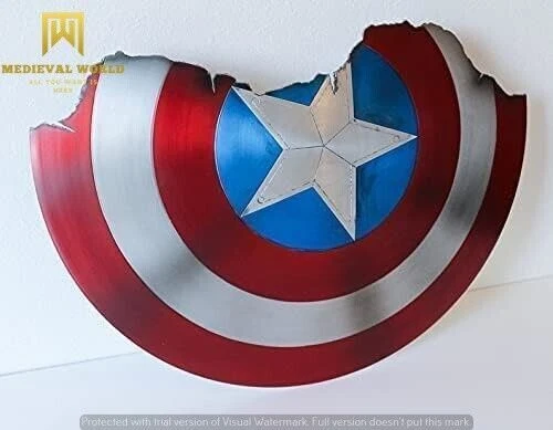 CAPTAIN AMERICA BROKEN Shield Metal Prop Replica Avengers Endgame ...