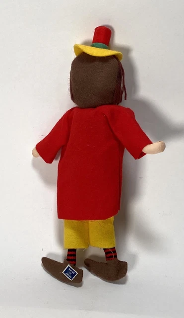 VINTAGE MCM POSABLE Felt Hobo Circus Clown Ringmaster Doll Made in ...