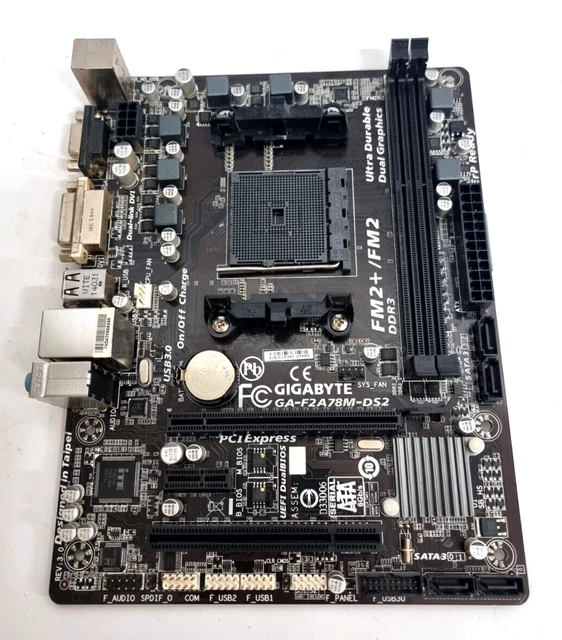 GIGABYTE GA-F2A78M-DS2 MOTHERBOARD Socket FM2+ Micro ATX AMD A78 £14.99 ...