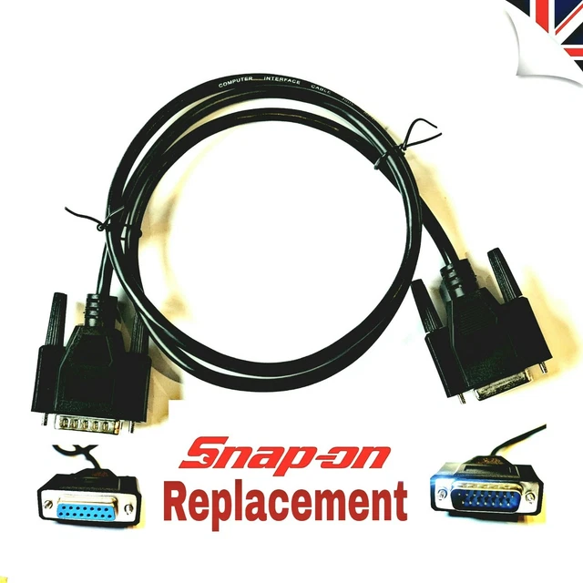 SNAP ON DATA cable 15 pin for solus pro and modis diagnostic lead eobd ...
