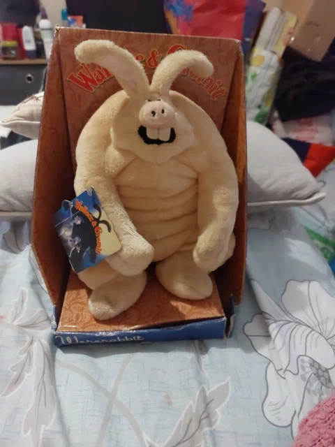 VINTAGE WALLACE AND gromit wererabbit plush by gosh very rare in box £ ...