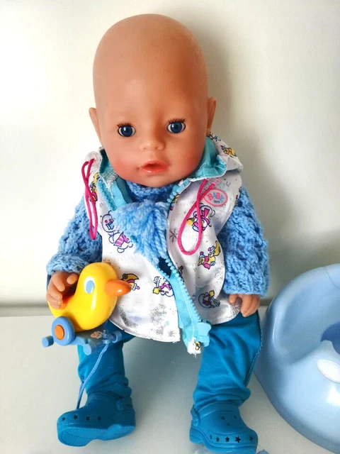 BABY BORN SCHLAFAUGEN Puppe Zapf Creation mit Kleidung und Zubehör 10 ...