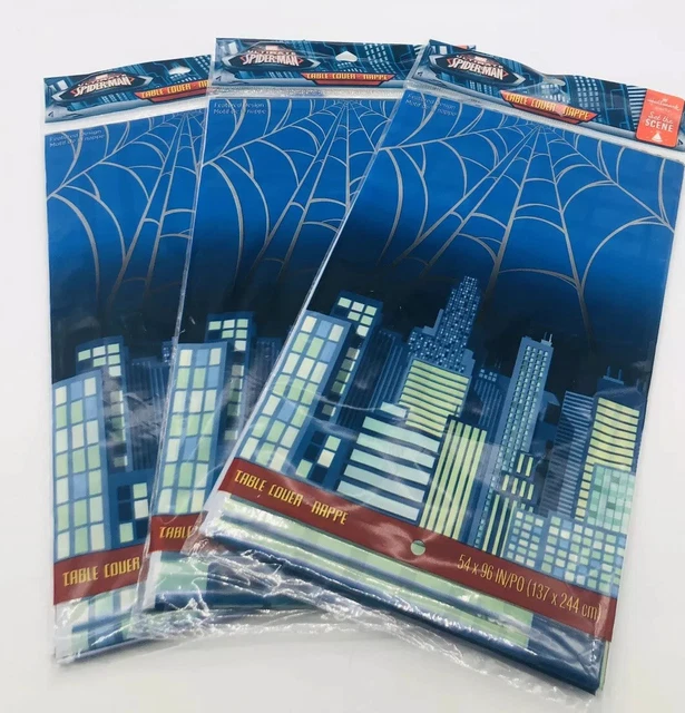 3 HALLMARK MAVEL Spider-Man Hero Dream Party Plastic Table Covers Make ...