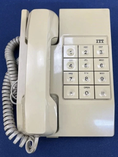 VINTAGE ITT MODEL 2022 Citation Series Wall Desk Phone Telephone Almond ...
