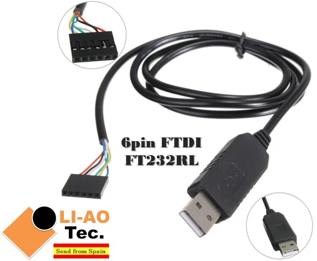 6PIN FTDI FT232RL USB to Serial Adapter Module USB to TTL RS232 Cable ...