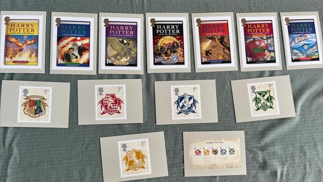 HARRY POTTER ROYAL Mail stamp card series PHQ HP (13) 07.07 Set - 13 ...