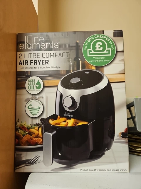 FINE ELEMENTS SDA1599 1000W 2L Compact Air Fryer - Black £25.00 ...