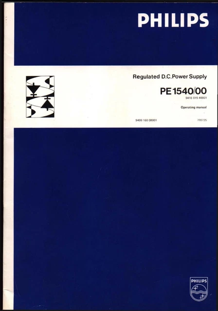 SERVICE MANUAL-ANLEITUNG-OPERATION FOR Philips Pe 1540 $14.75 - PicClick CA
