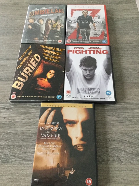 DVD SET/5. FIGHTING/WORLD War Z/Zombieland/Buried/Interview With The ...
