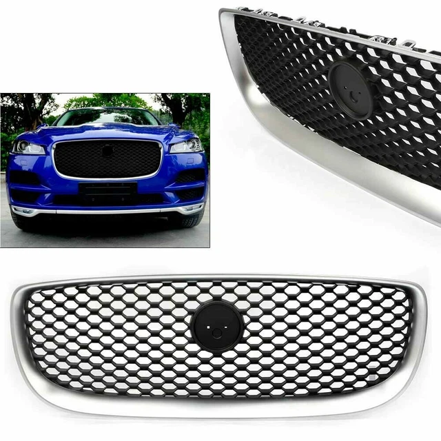 FRONT RADIATOR GRILLE Hood Mesh Grill For Jaguar XE 2015-2018 Black ...