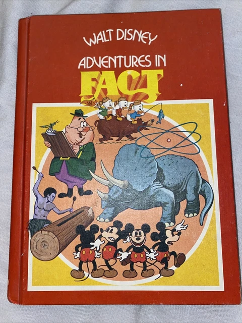 WALT DISNEY ADVENTURES in Fact libro copertina rigida oro stampa ... WALT DISNEY ADVENTURES in Fact libro copertina rigida oro stampa ...