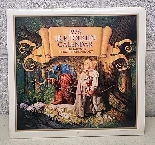 VINTAGE J.R.R TOLKIEN Calendar 1978 JRR Hobbit Lord of the Rings ...