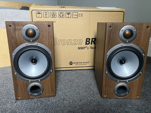 MONITOR AUDIO BRONZE Bookshelf Speakers BR2 in Walnut. £125.48 ...