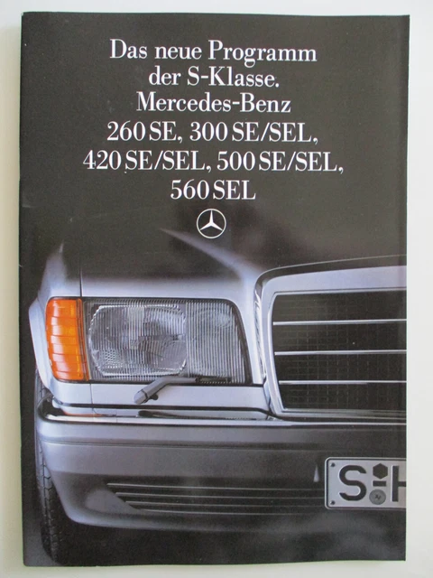 MERCEDES-BENZ S-KLASSE 260 SE - 560 SEL W 126 Prospekt brochure ...