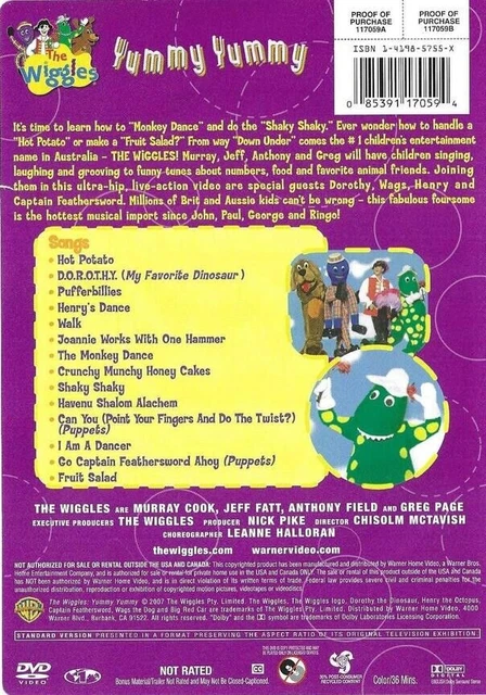 THE WIGGLES &YUMMY Yummy" (HIT DVD 2002) Singing and Fun from their TV ...