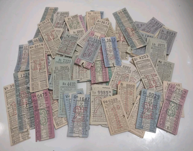 200 X BUS & TRAM TICKETS - Vintage 1950s 1960s? - Mid Century ...