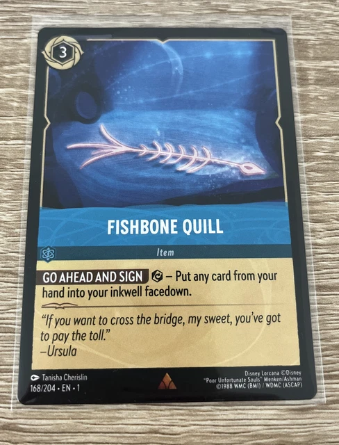 FISHBONE QUILL - Disney Lorcana The First Chapter Card - Non-Holo Rare ...